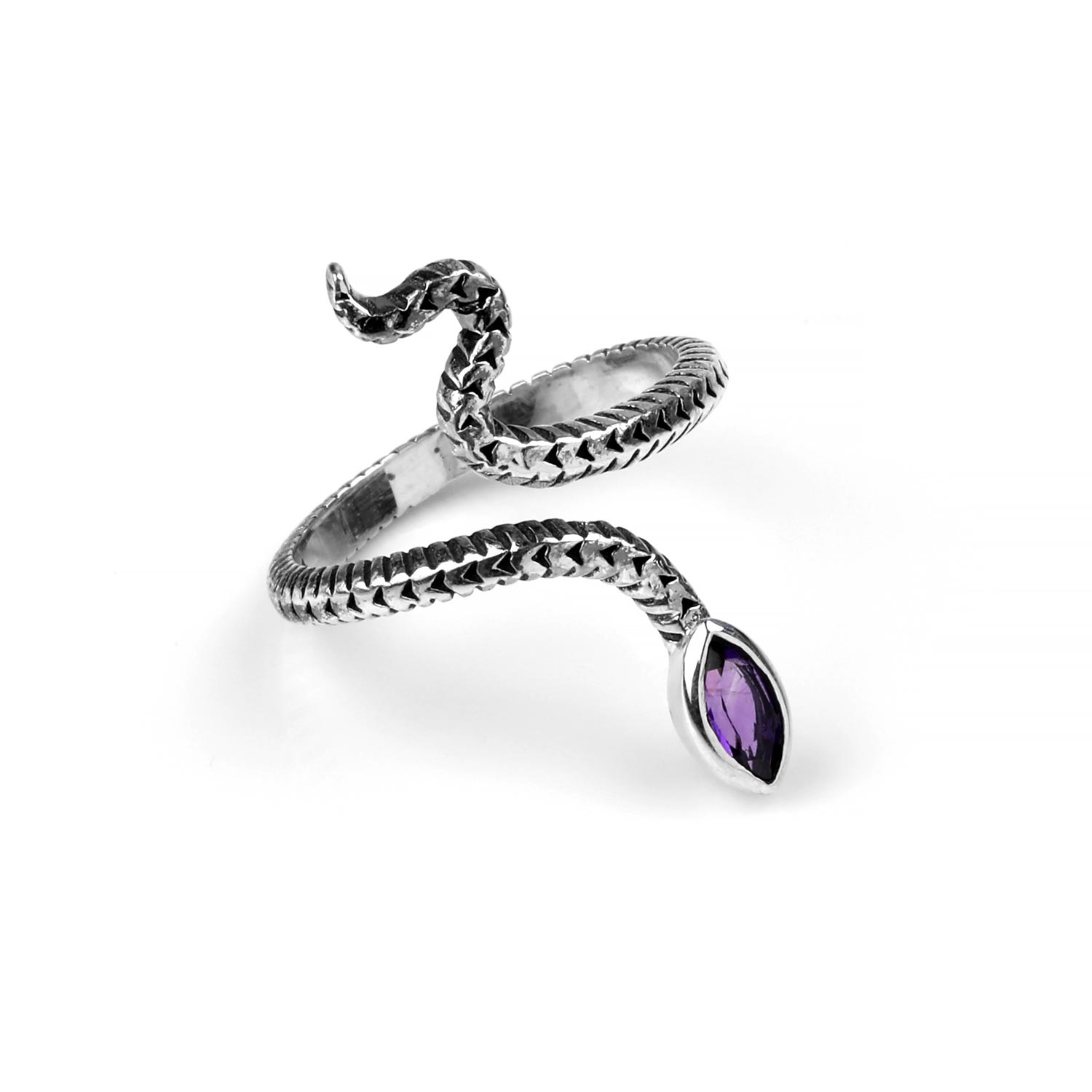 Sterling Silver Serpent Rings Snake