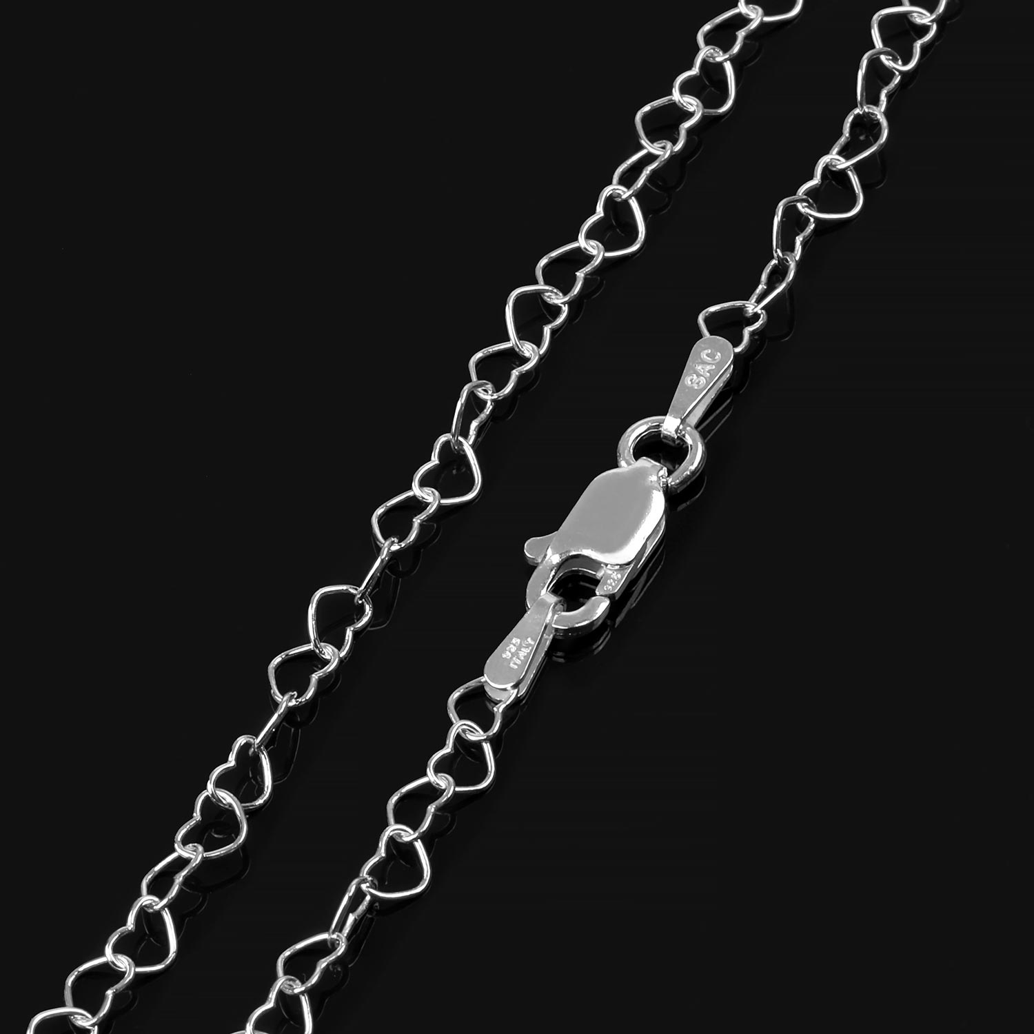 Sterling Silver Heart Chain Necklace