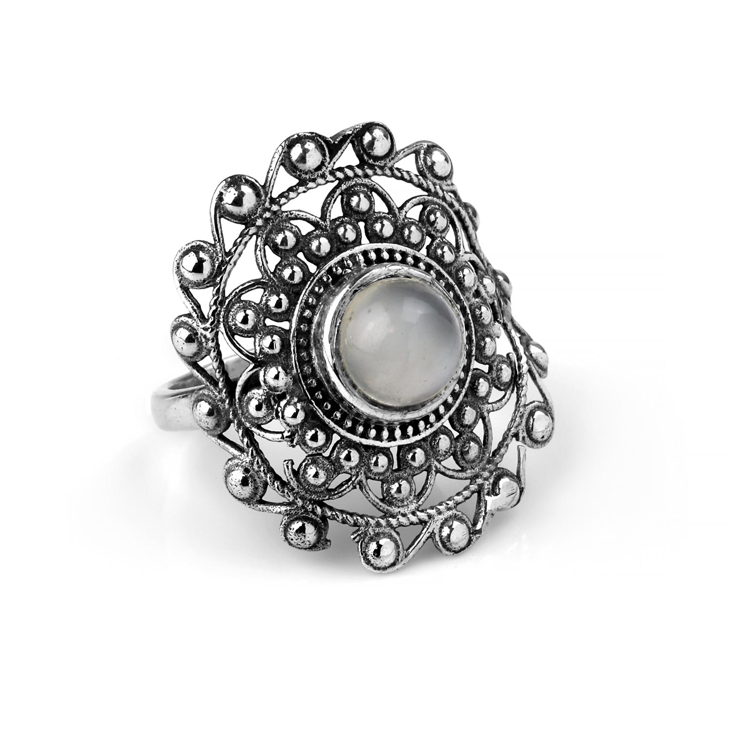 Sterling Silver Mandala Rings