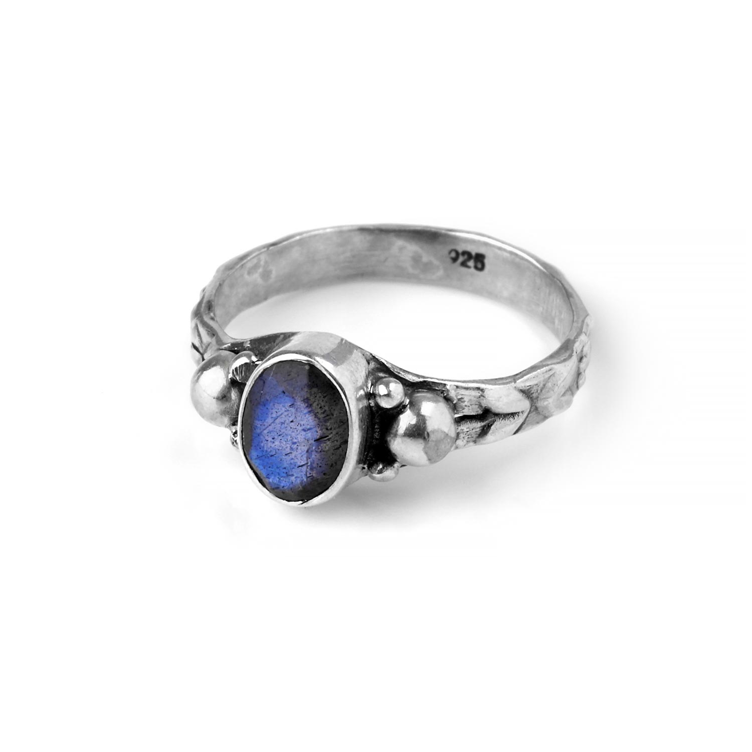 Bezel Set Stone Silver Rings