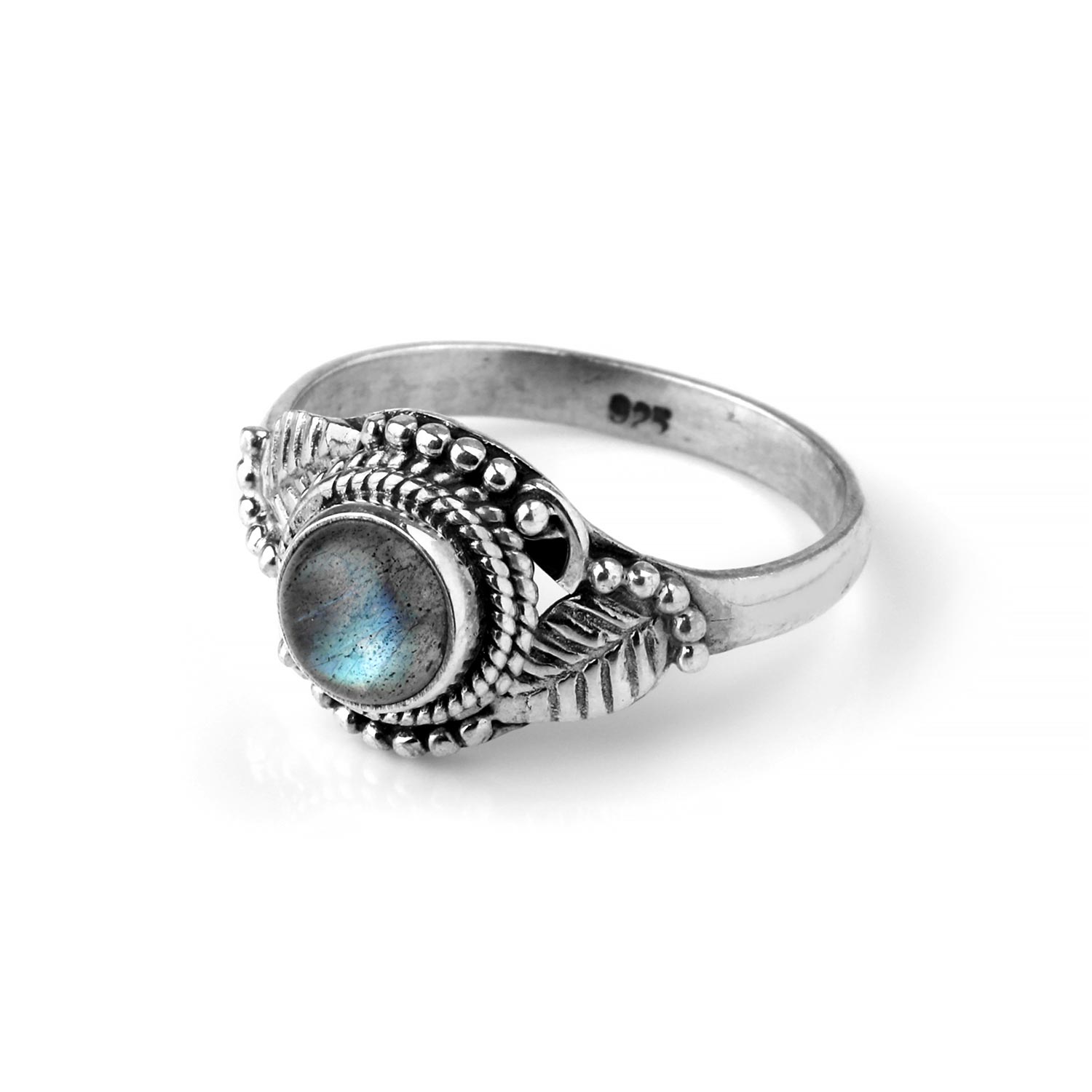 Bezel Set Stone Silver Rings