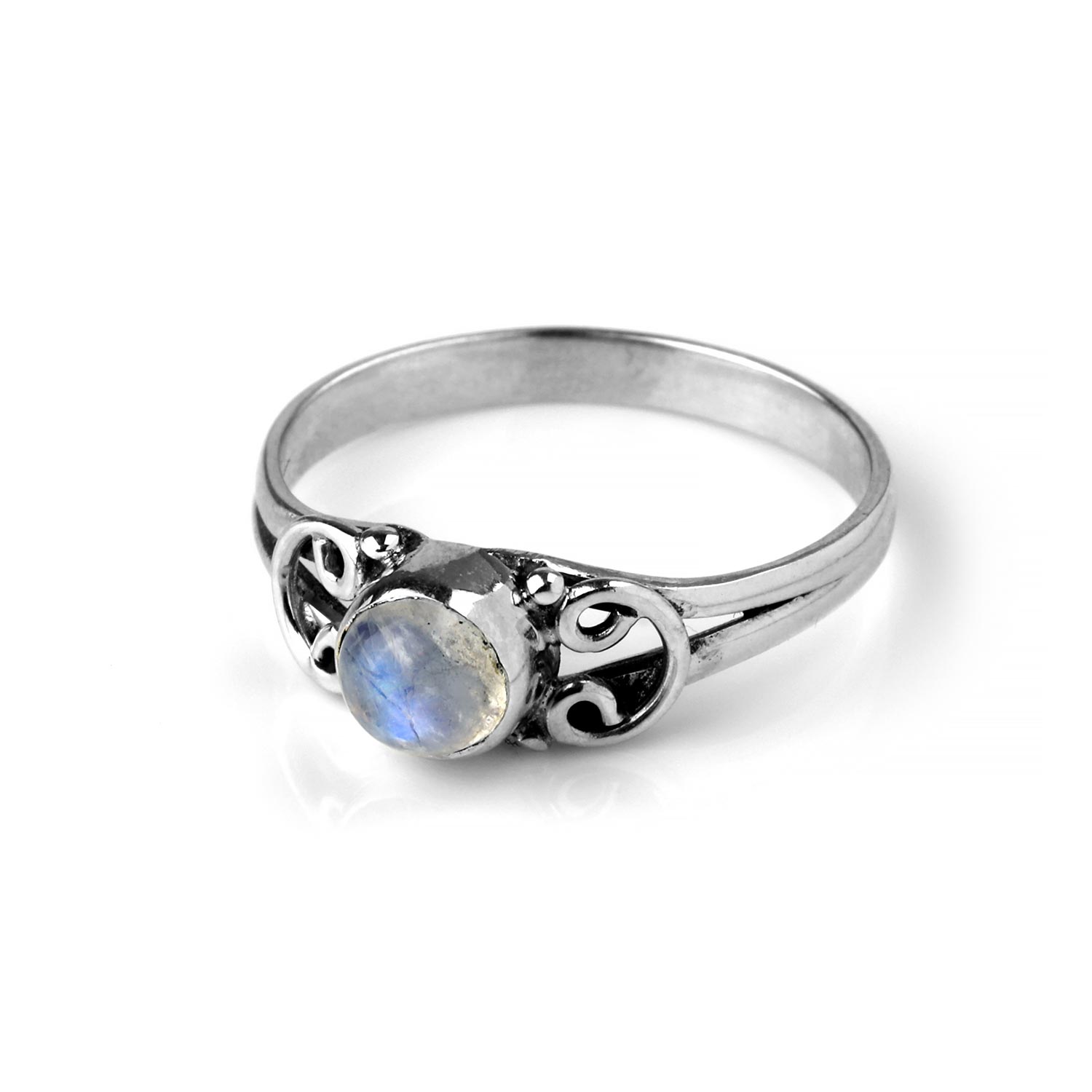 Bezel Set Stone Silver Rings