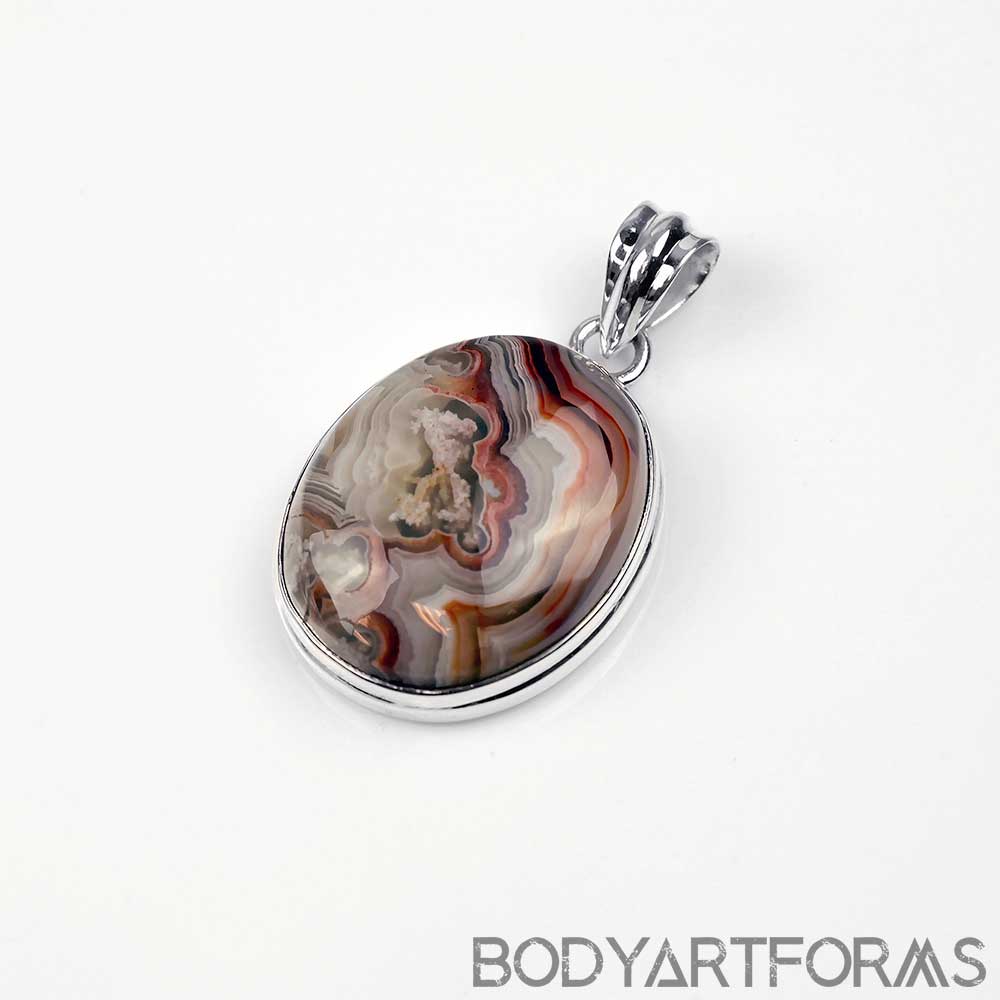 Crazy Lacy Agate Pendant