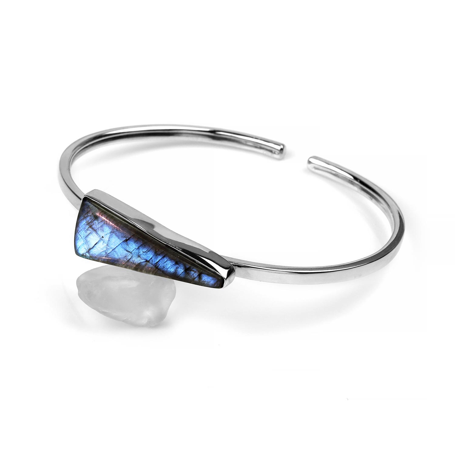 Labradorite Cuff Bracelet In Sterling Silver