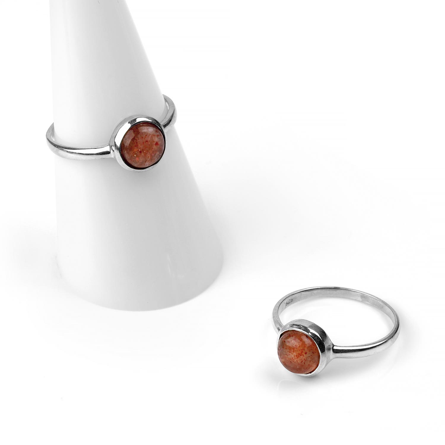 Sterling Silver Sunstone Finger Ring