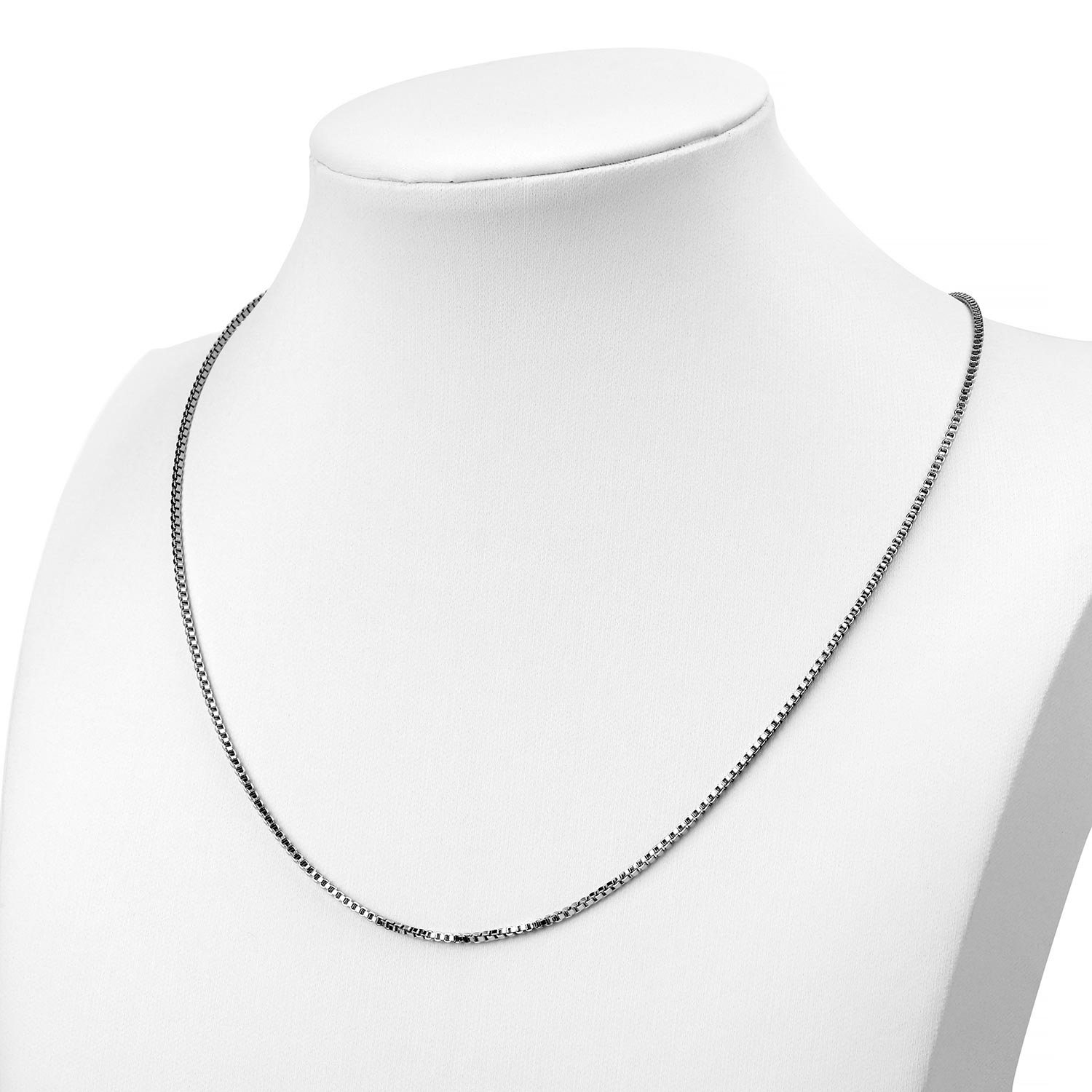 Steel Box Chain Necklace In Stainless Steel