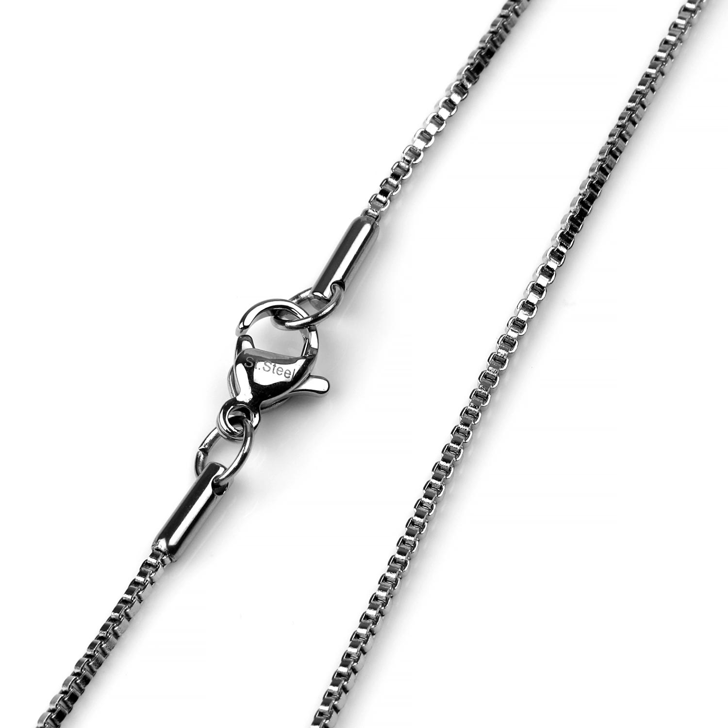 Steel Box Chain Necklace In Stainless Steel