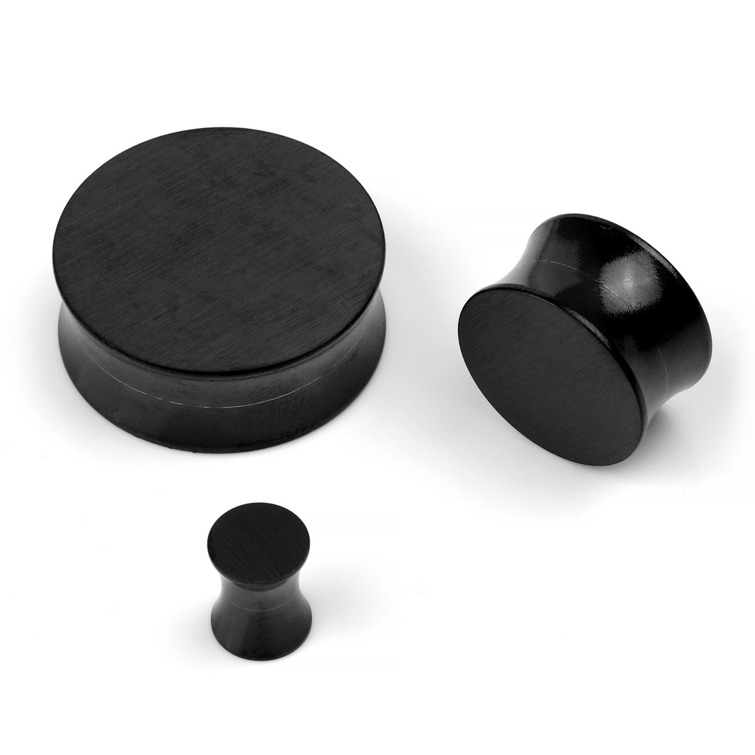 Solid Brushed Steel Plugs