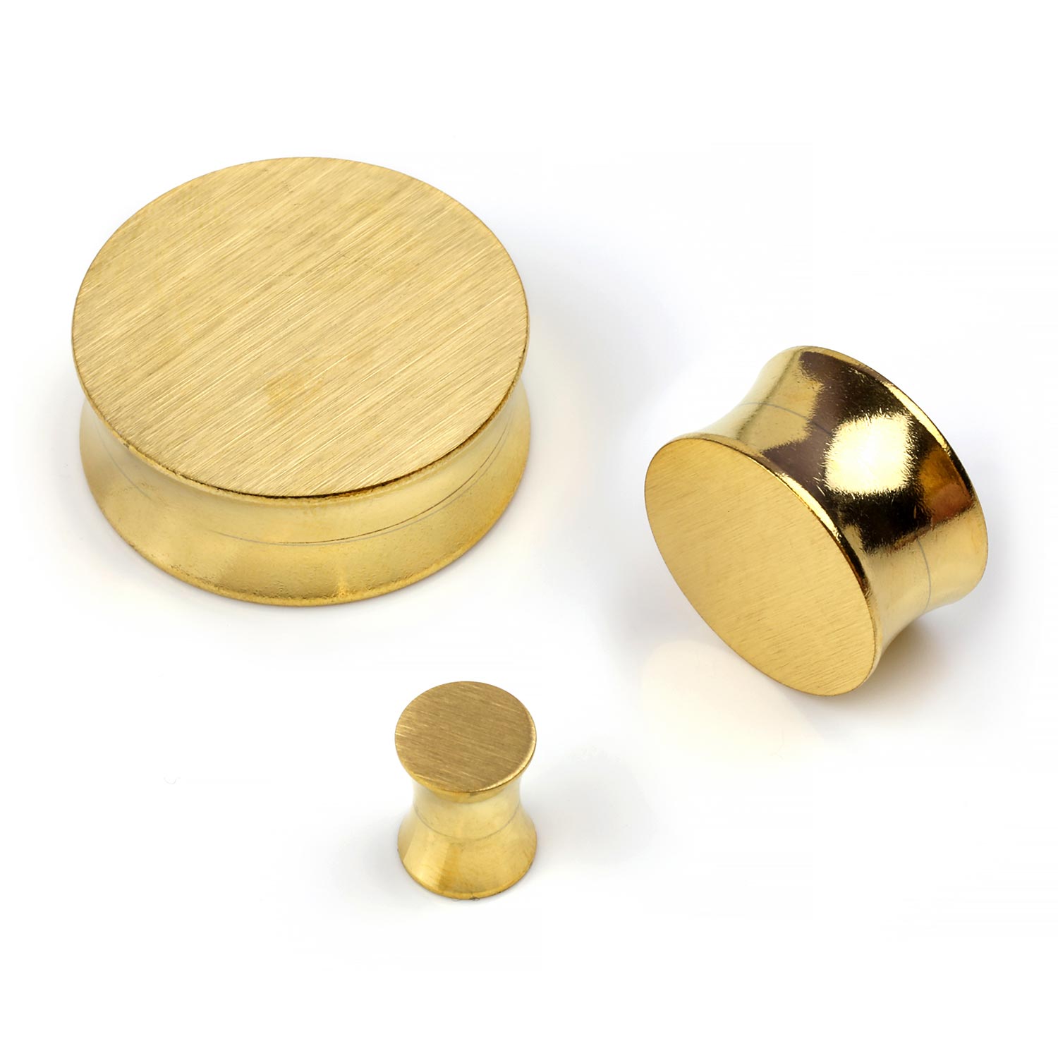 Solid Brushed Steel Plugs