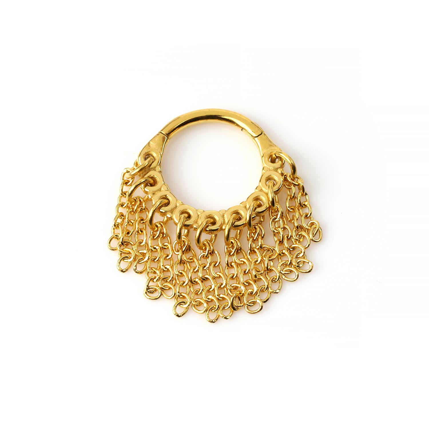 24k Gold Pvd Plated Steel Clicker Lobe, Septum, Helix