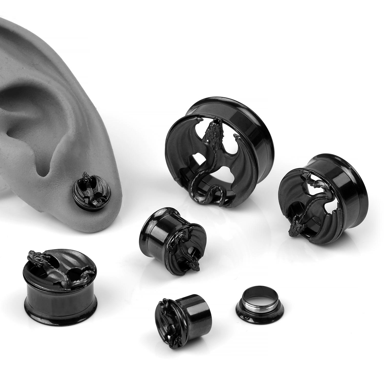 Double Flare Dragon Threaded Plugs