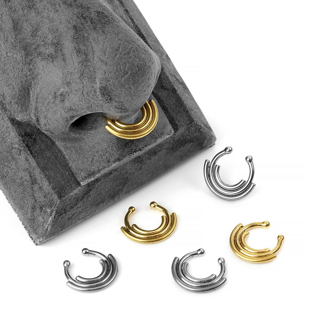 Echo Septum Cuff: 316l Stainless Steel Ear-cuff Septum Faux