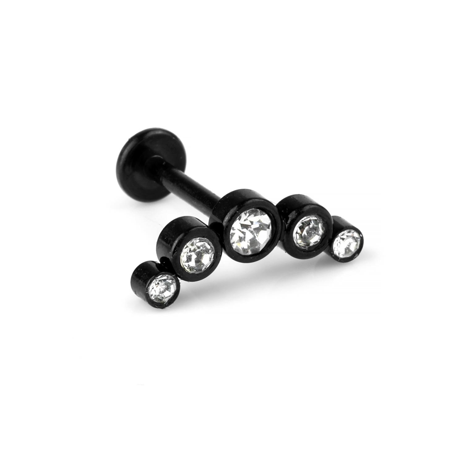 Steel Cluster Arc Gem Labret For Helix And Lobe Piercings