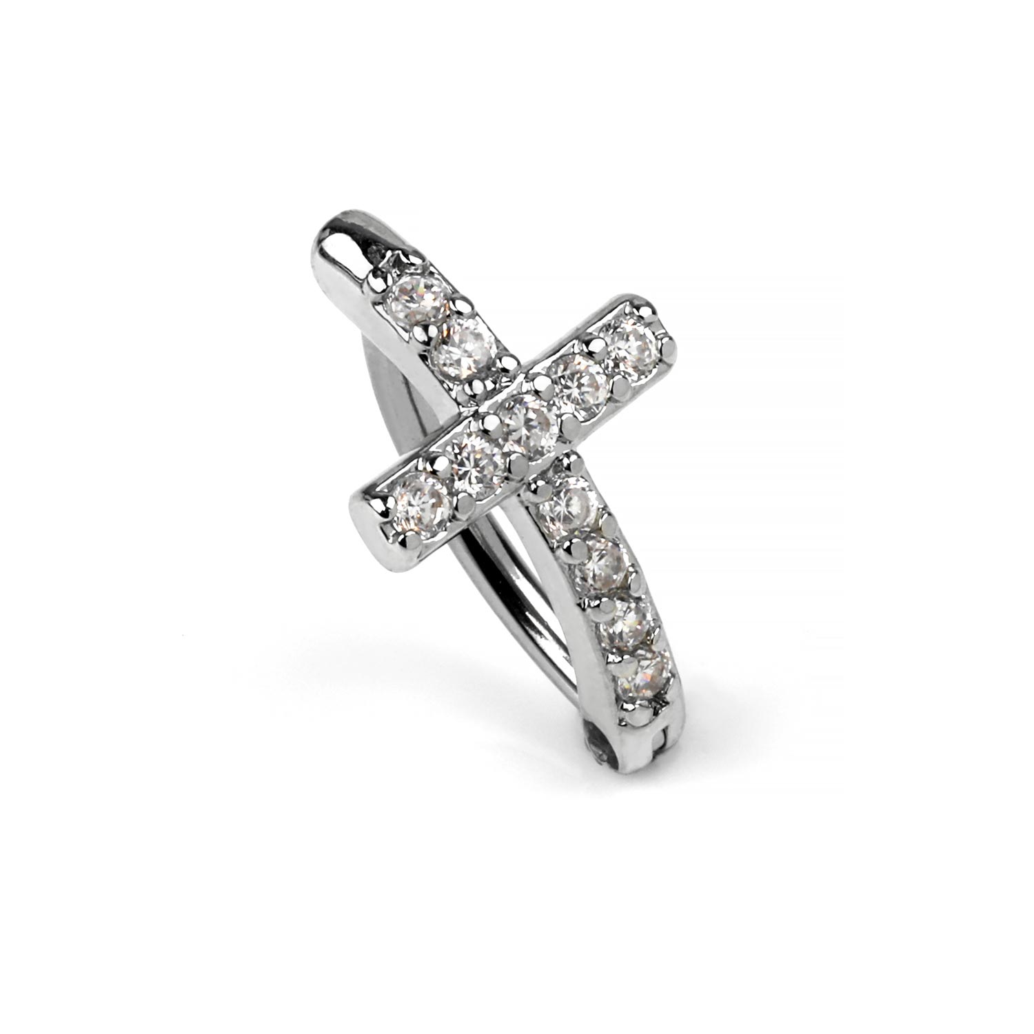 Steel Gemmed Cross Rail Clicker