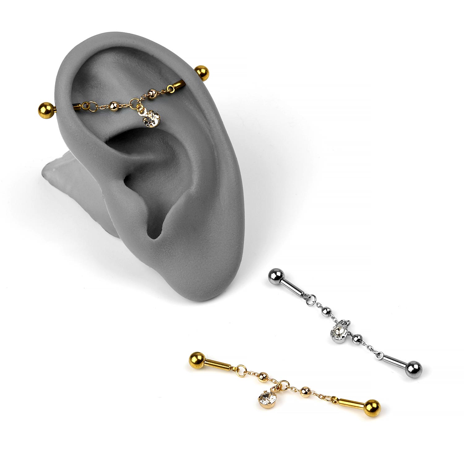 Steel Crystal Drop Floating Industrial Barbell