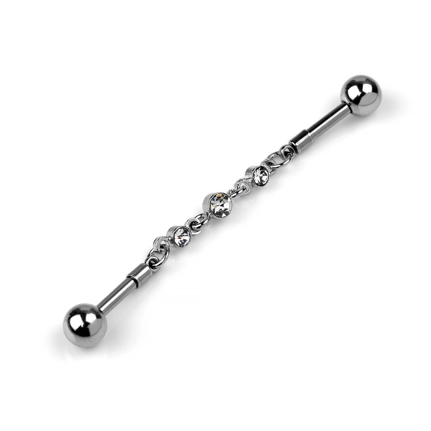 Steel 3-gem Floating Industrial Barbell
