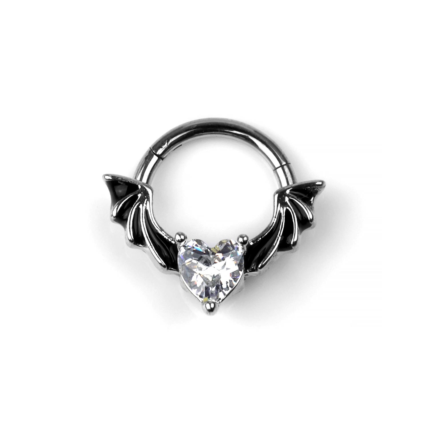Steel Heart Cz Bat Clicker