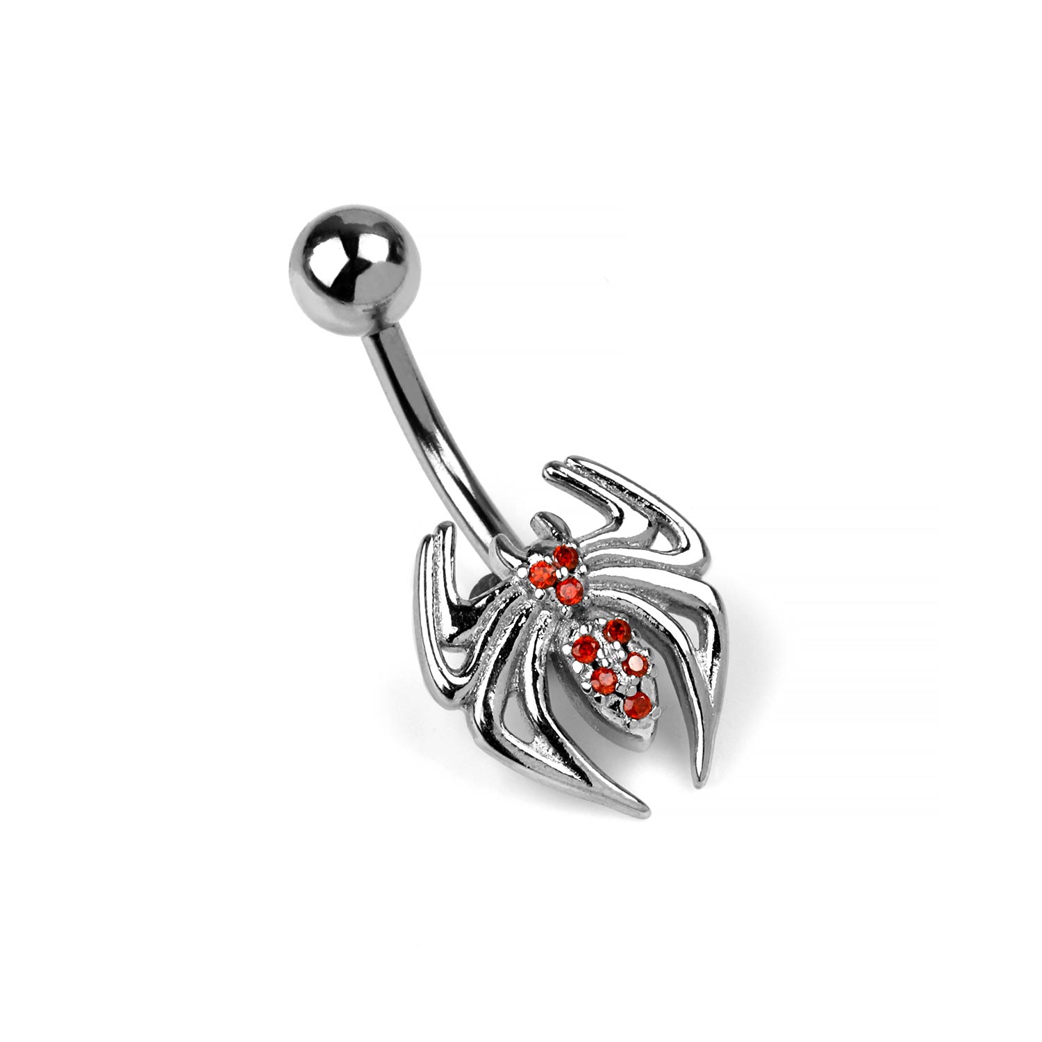 Steel Gemmed Spider Navel