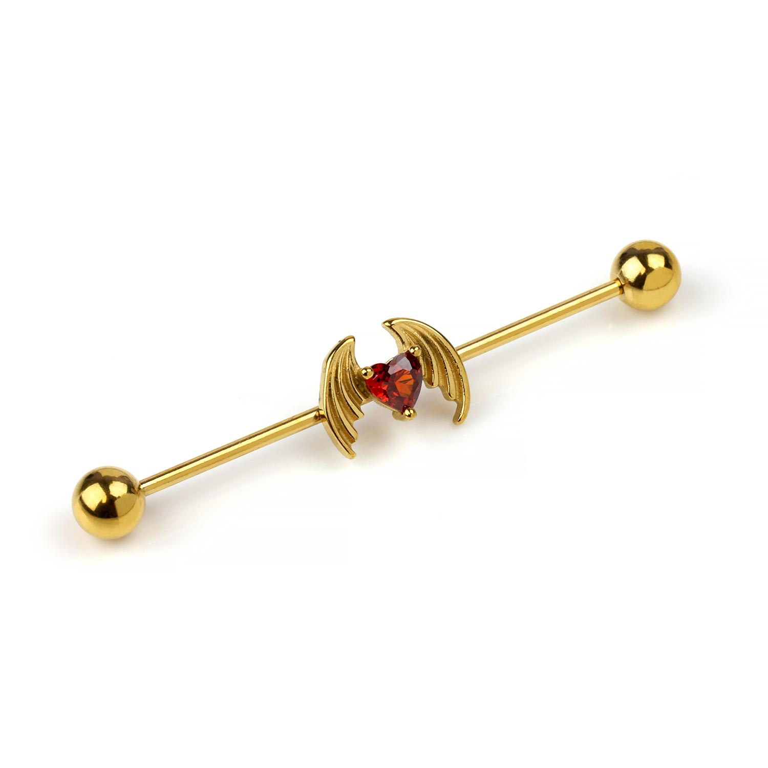 Steel Winged Heart Industrial Barbell