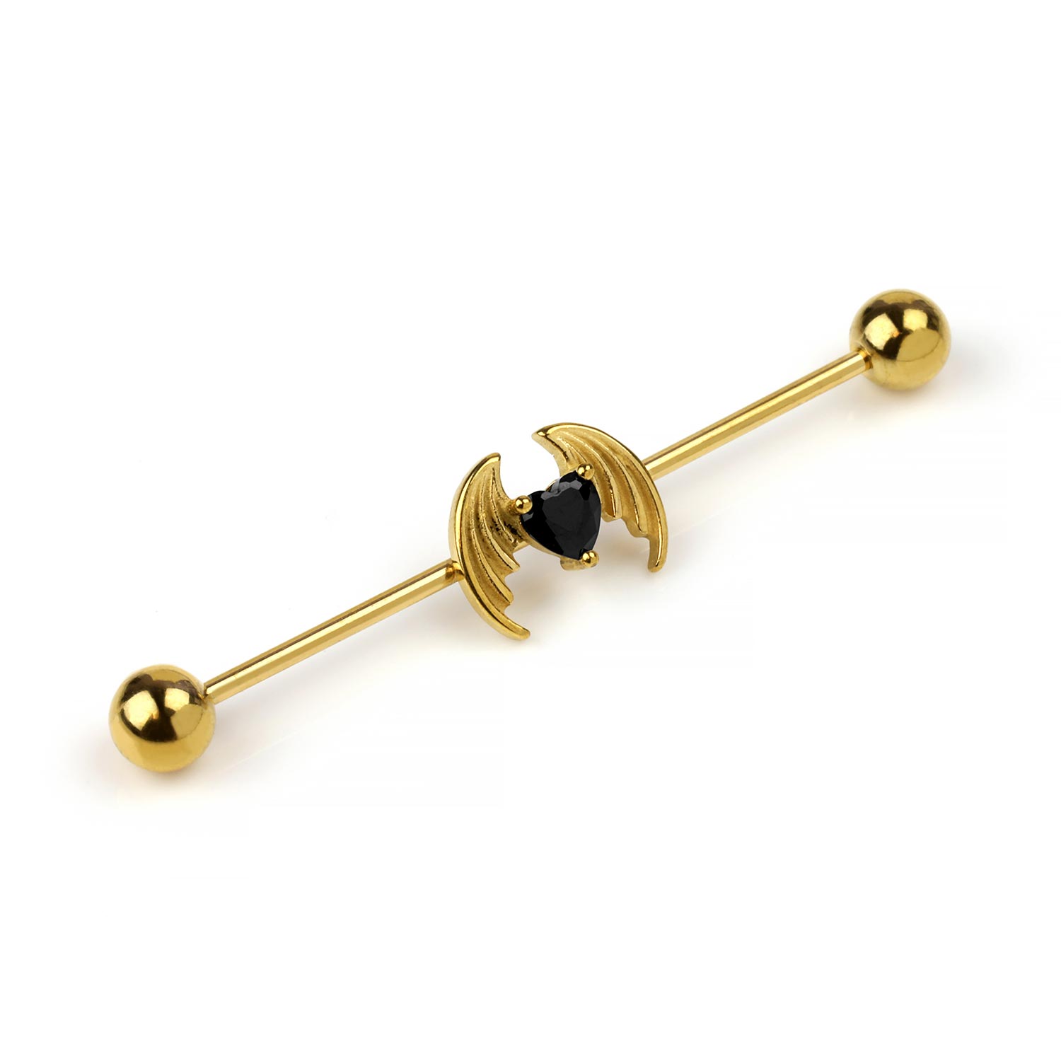 Steel Winged Heart Industrial Barbell