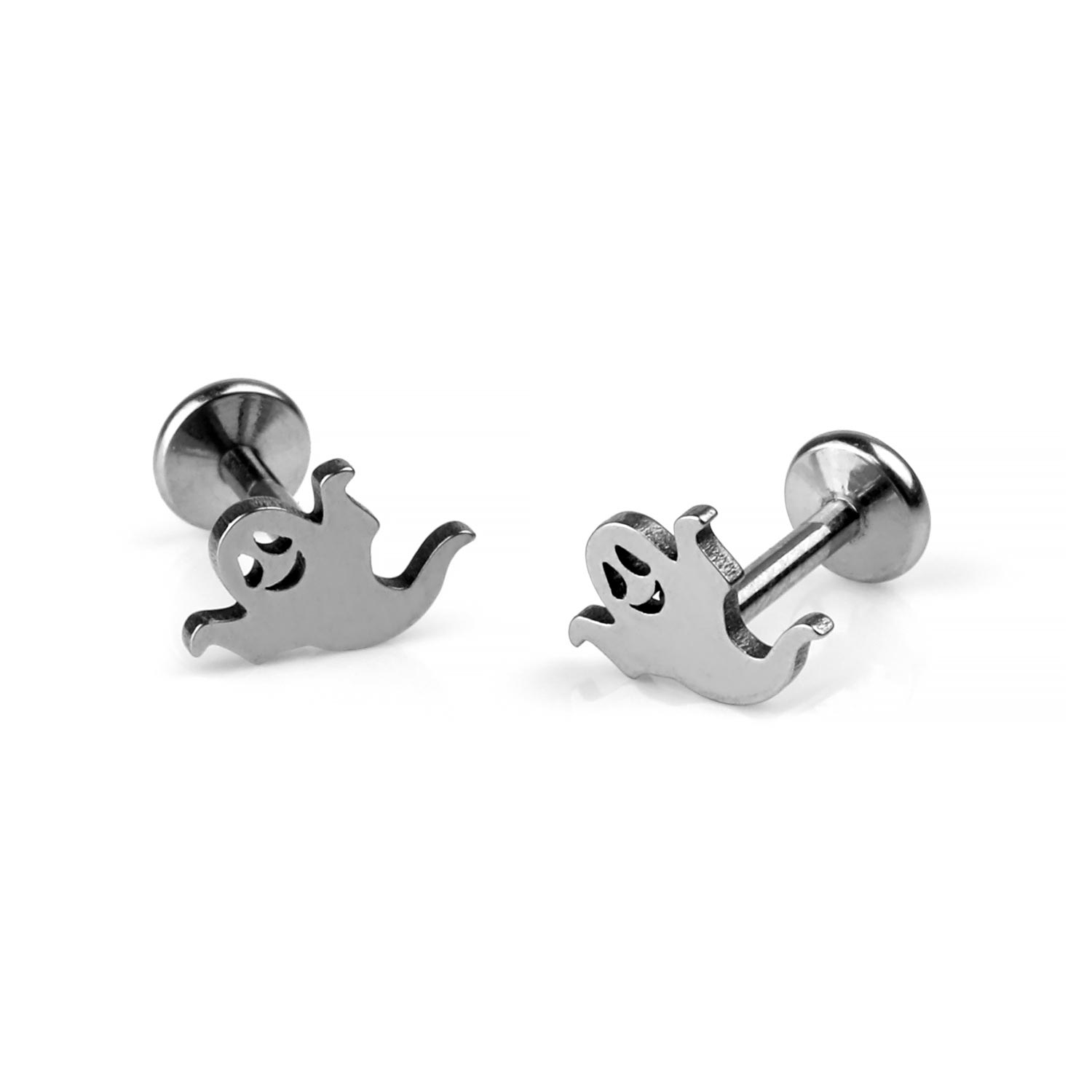 Steel Ghost Labret: Versatile Stainless Piercing