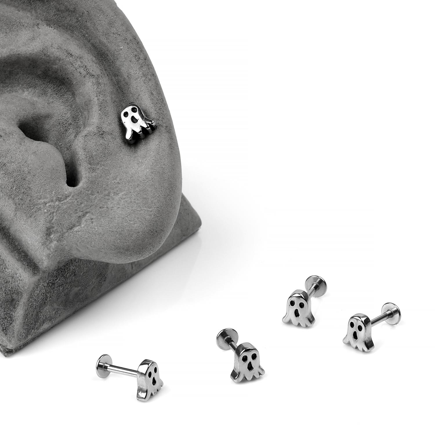 Steel Ghost Labret For Various Piercings