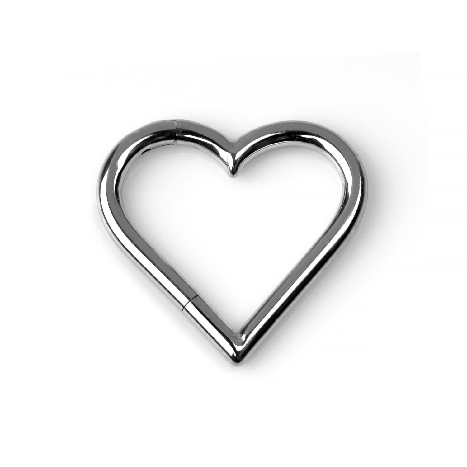Steel Heart Clicker Ring: Stainless Steel Daith, Septum