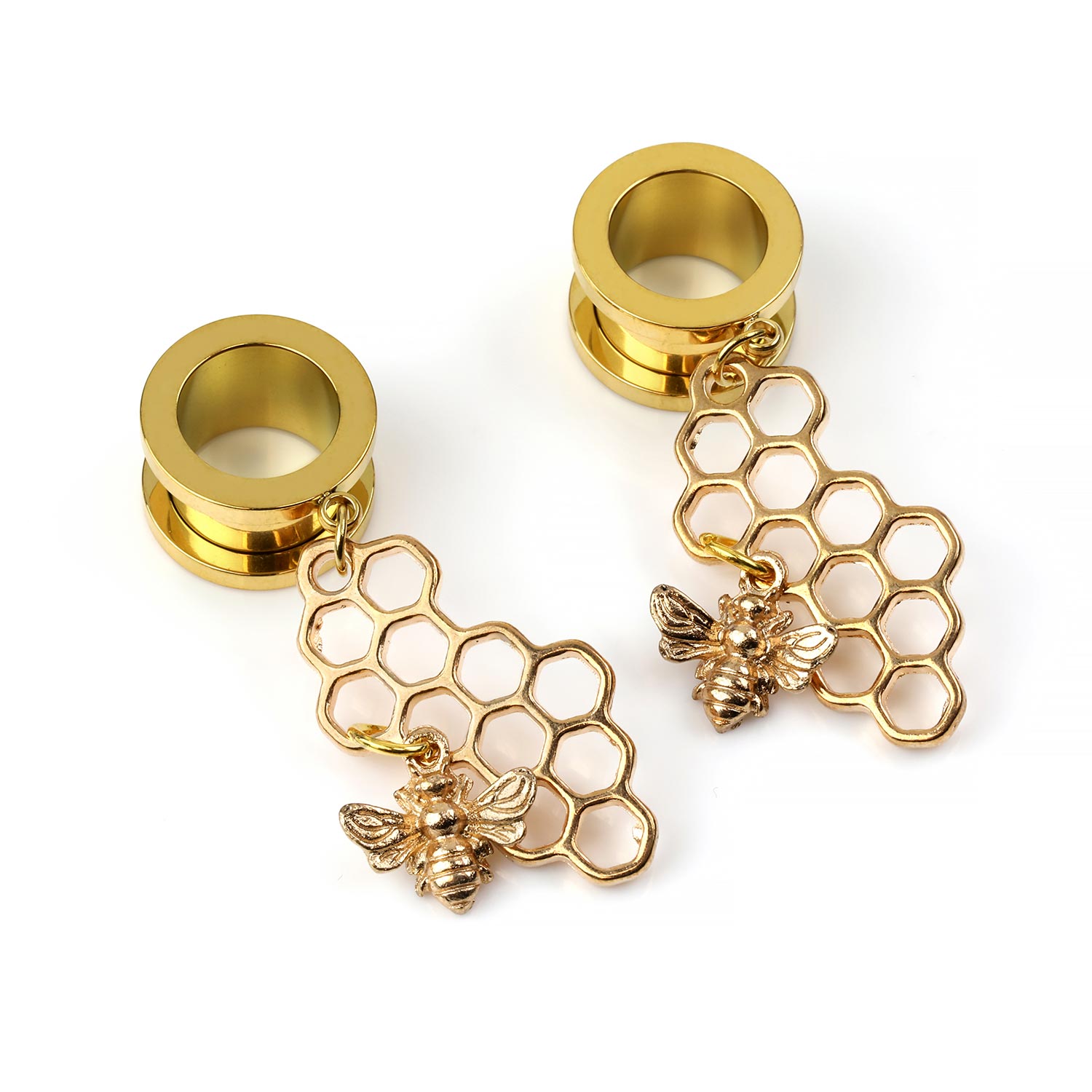 Steel Hive Externally Threaded Dangle Eyelets | Bee | Honey