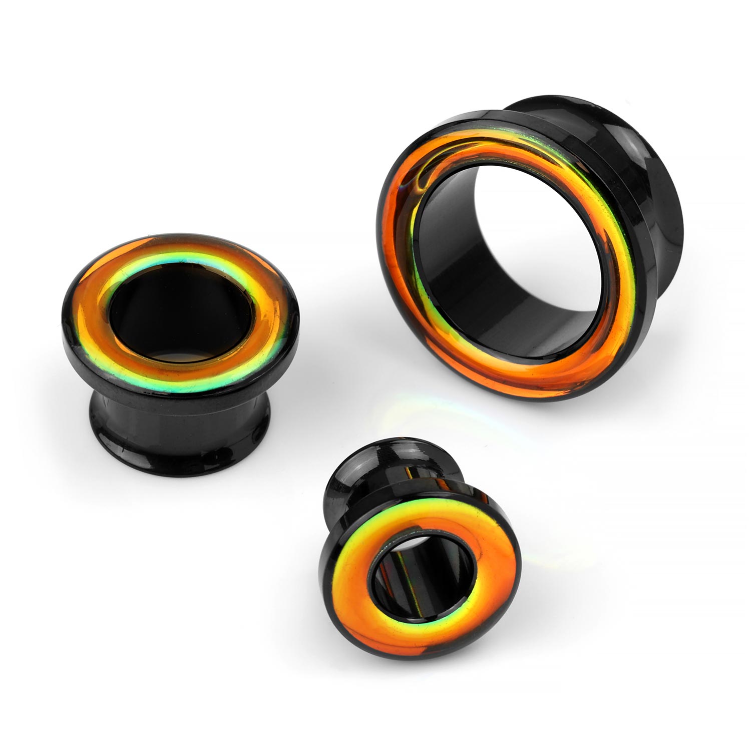 Stretched Lobe Steel Hologram Eyelets With Double Flare