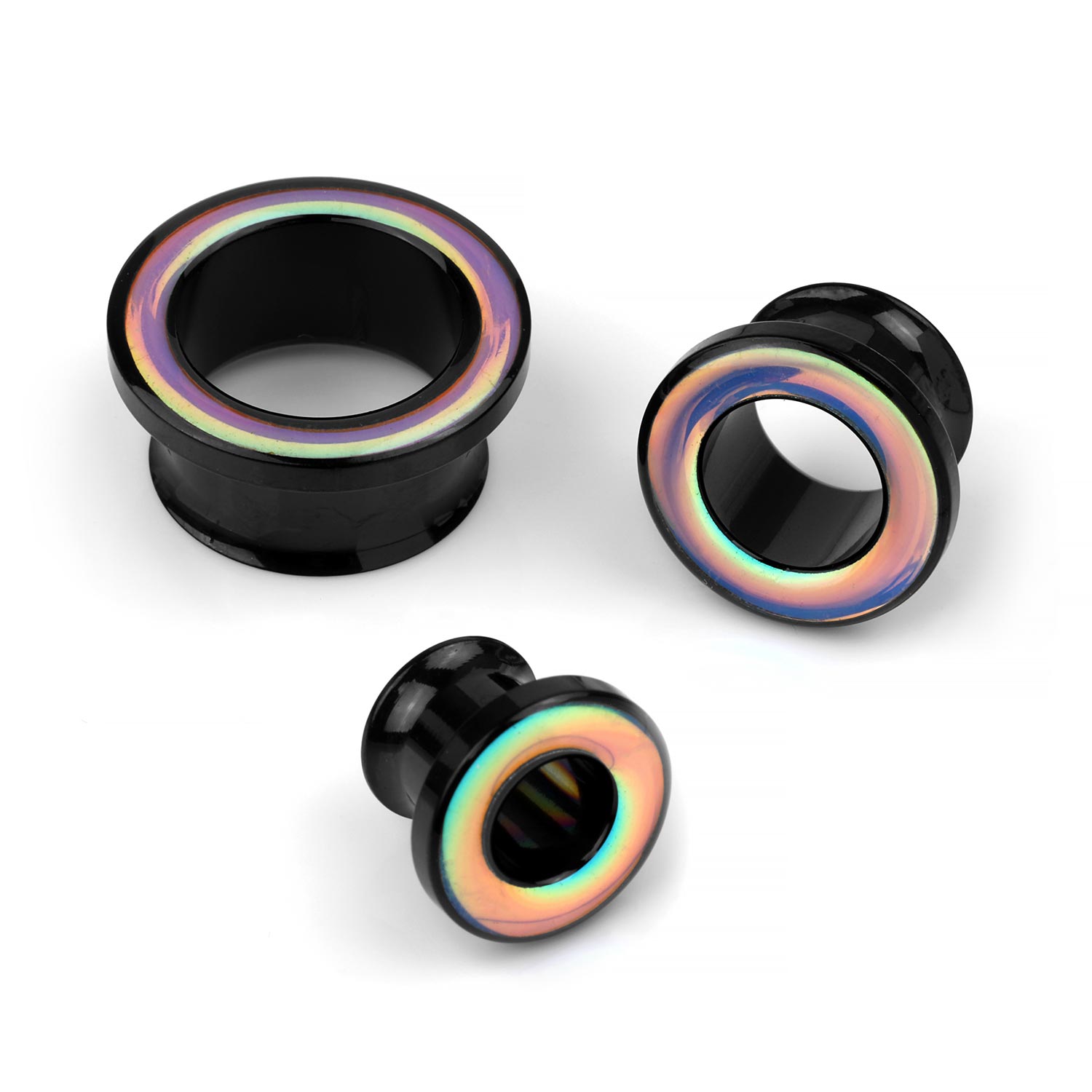 Stretched Lobe Steel Hologram Eyelets With Double Flare