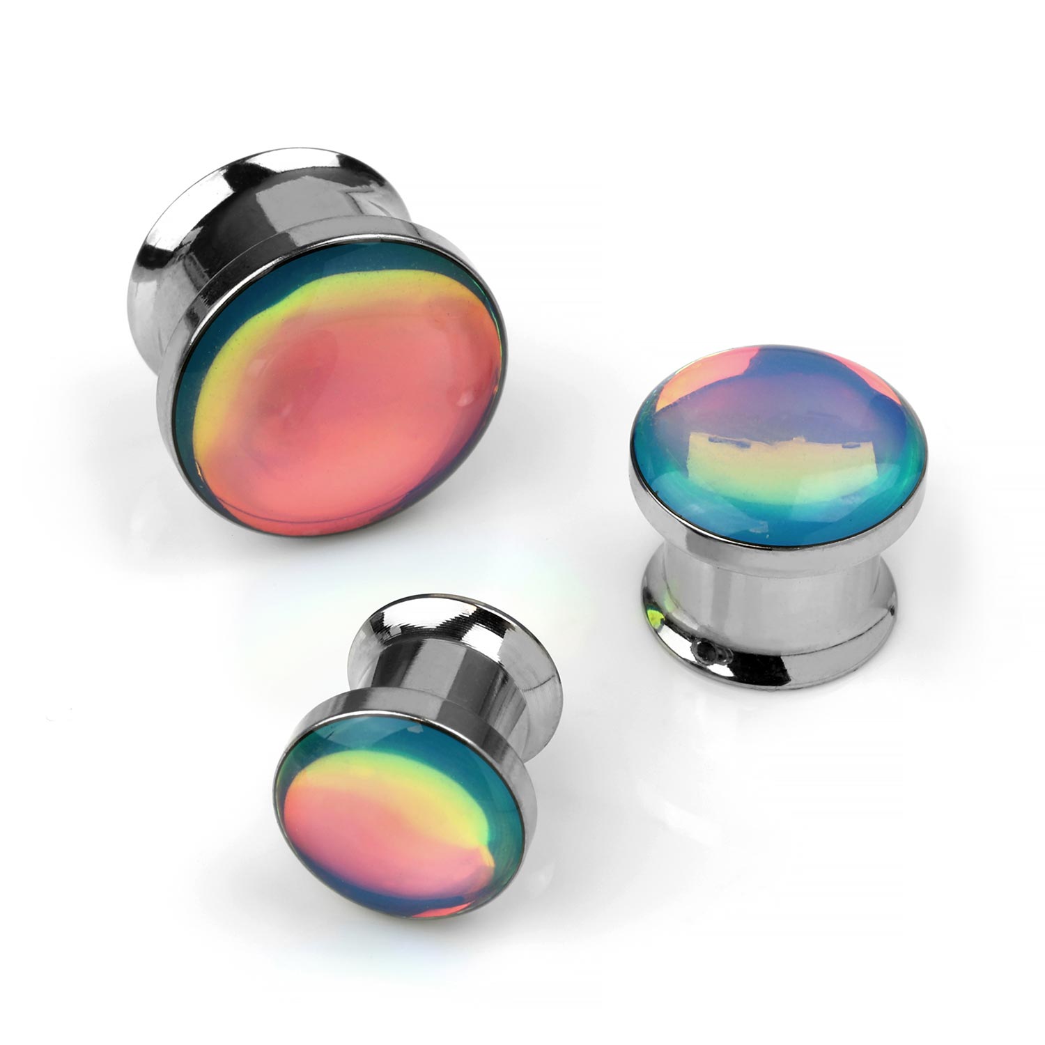 Durable Steel Hologram Plugs | Double Flare Stretched Lobes