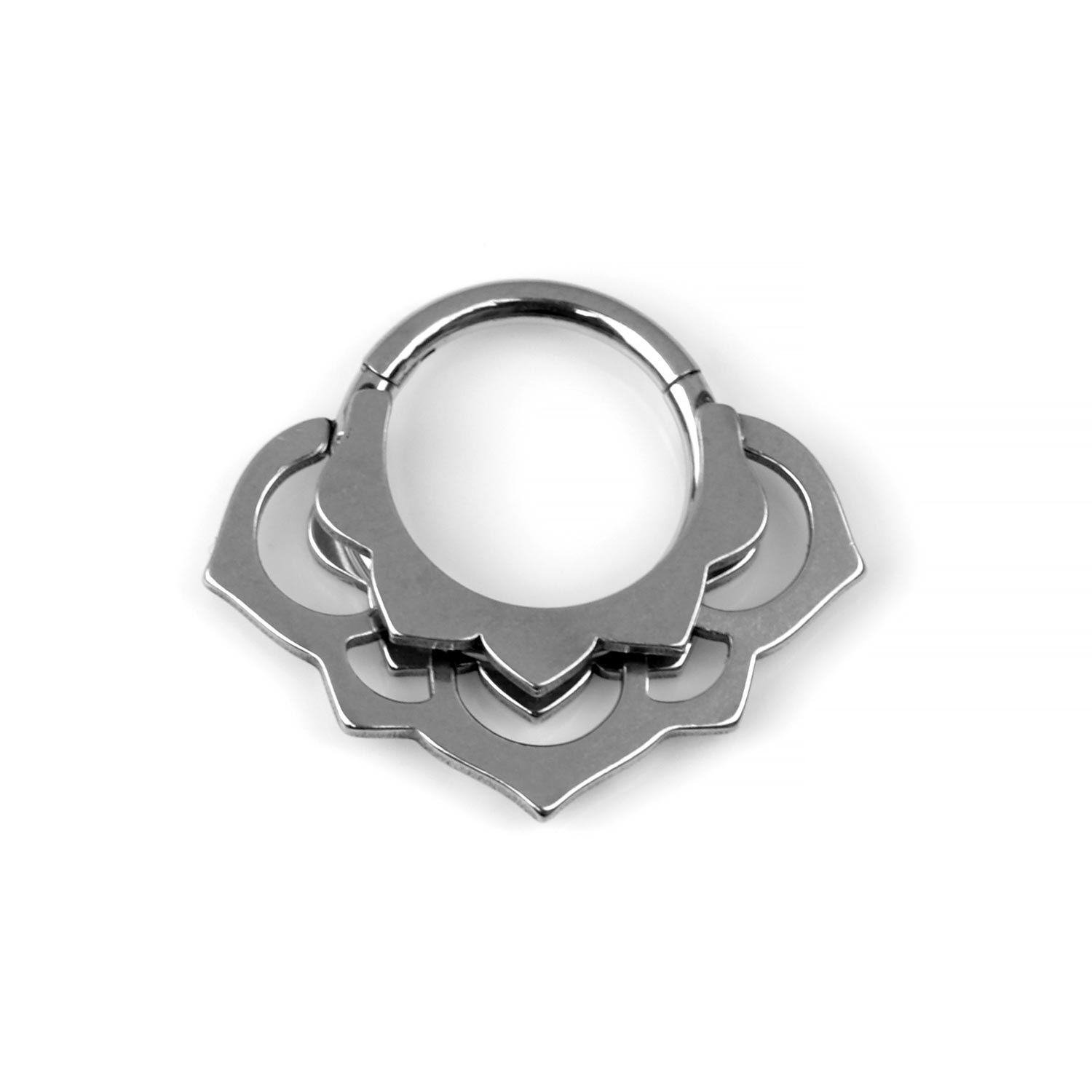 Steel Lily Bloom Clicker For Helix & Septum Piercing