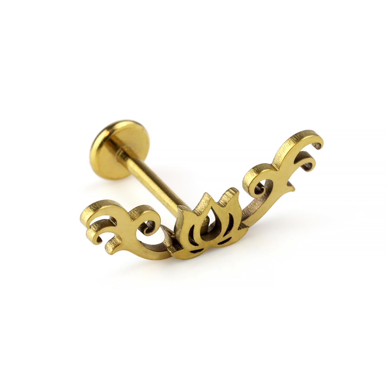 Steel Mini Lotus Labrets: Helix & Lobe Piercings