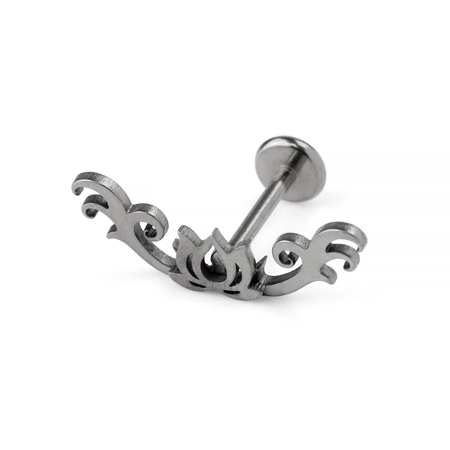 Steel Mini Lotus Labrets: Helix & Lobe Piercings