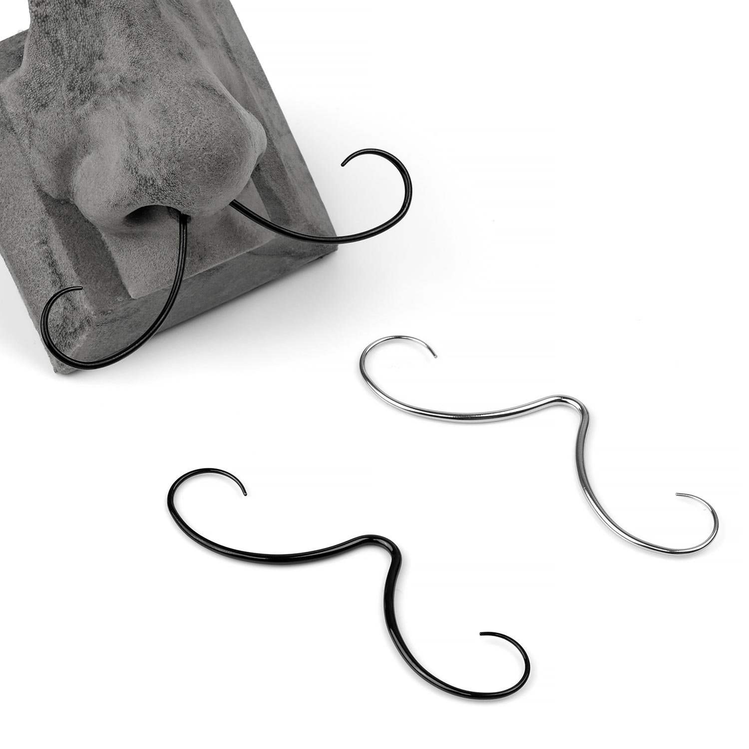 Stainless Steel Moustache Septum Tusk Spike - Pvd Plated