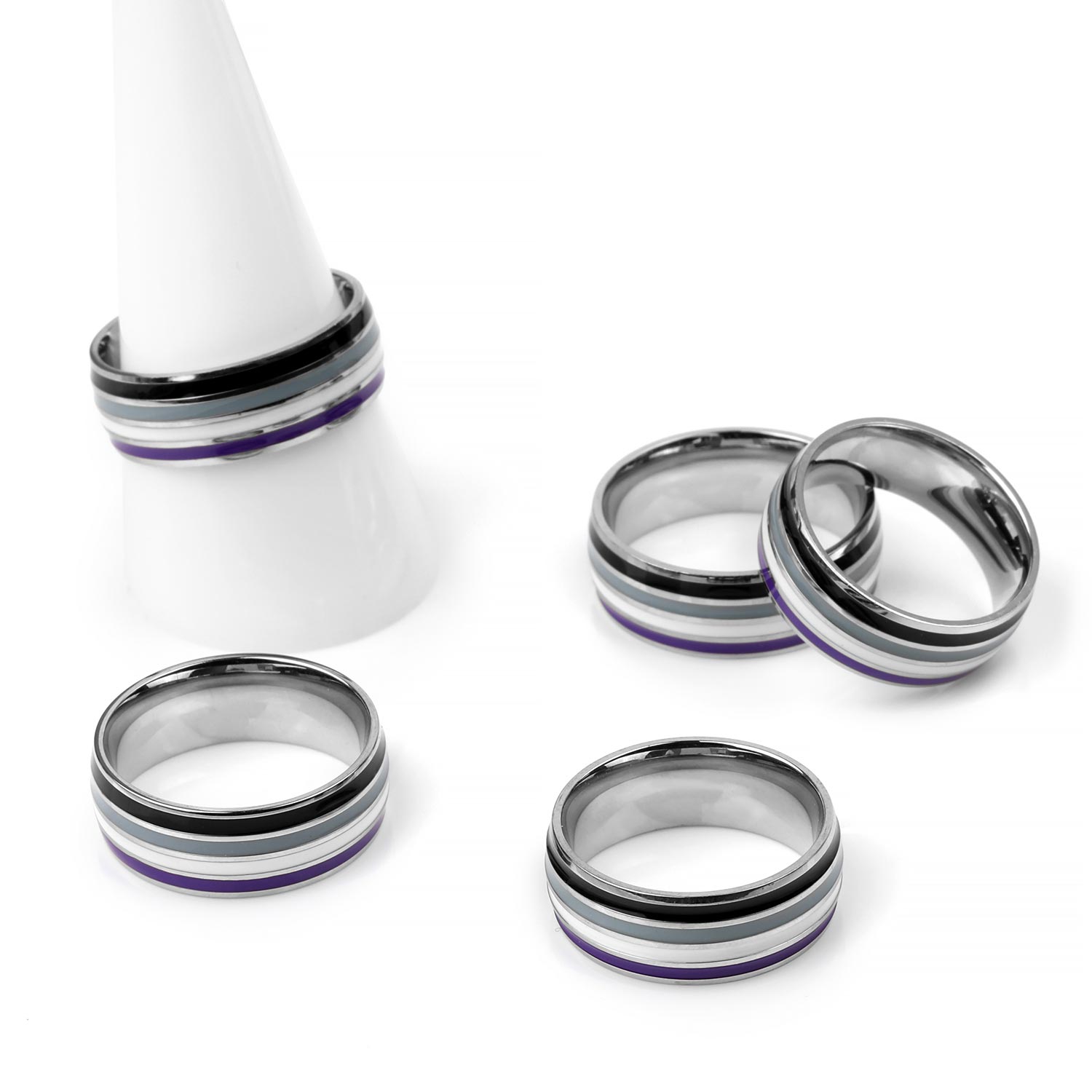 Steel Pride Rings | Lgbtq+