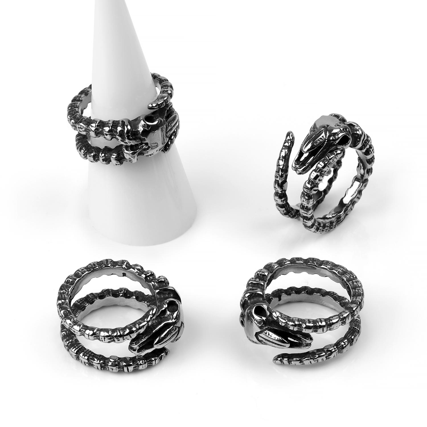 Stainless Steel Ram Skull Finger Ring