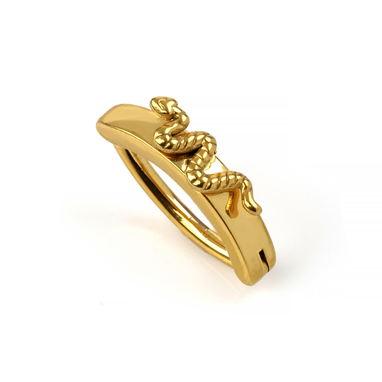Steel Snake Rail Clicker For Piercing Options