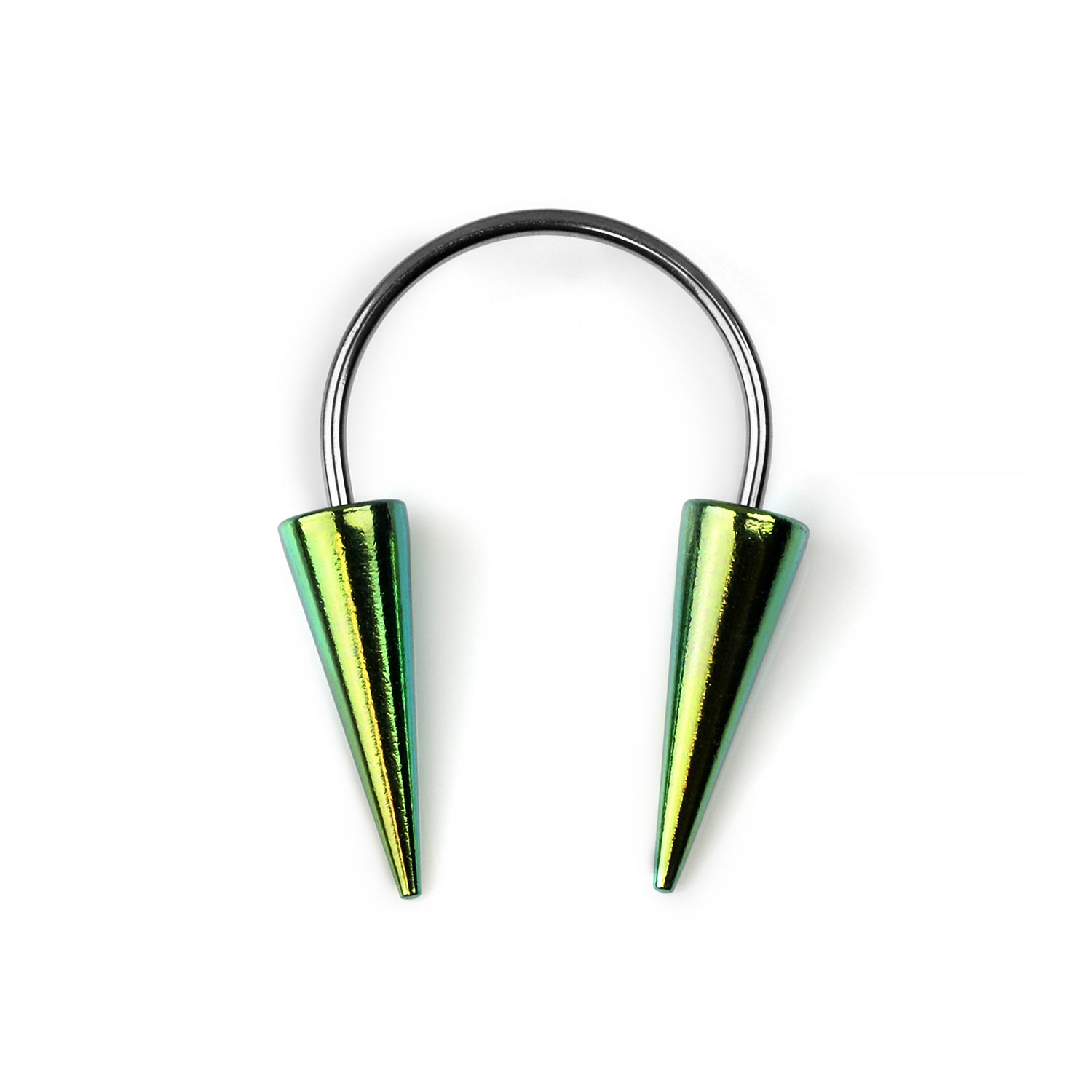 Extreme Spike Steel Circular Barbell Helix Septum Piercing