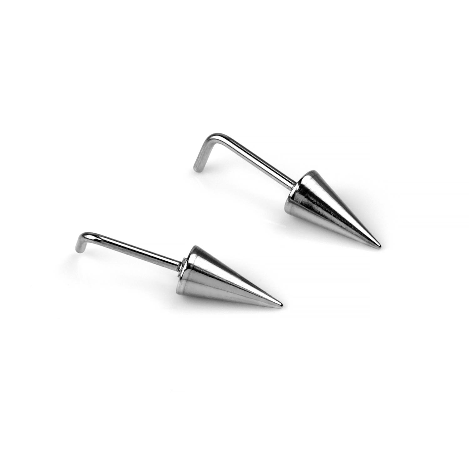 Straight Steel Spike Nosescrew For Nostril Piercings