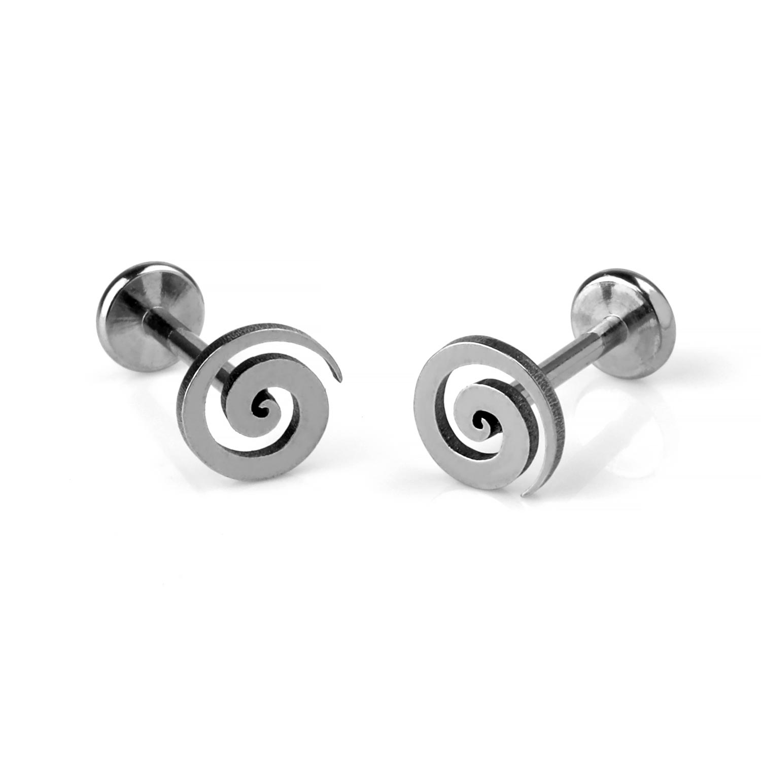 Stainless Steel Spiral Labret For Piercings
