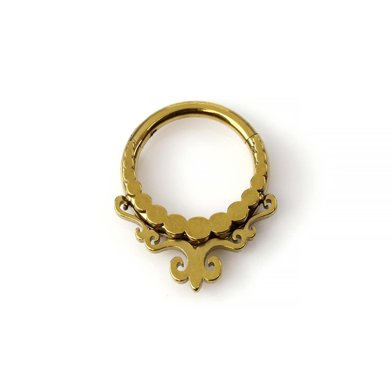 Steel Stacked Swirl Clicker For Piercings
