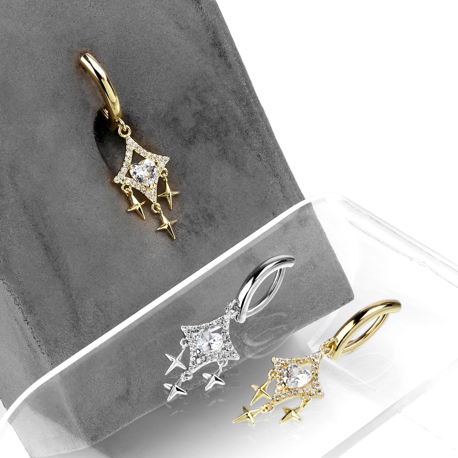 Steel Stardust Romance Dangle Rail Clicker
