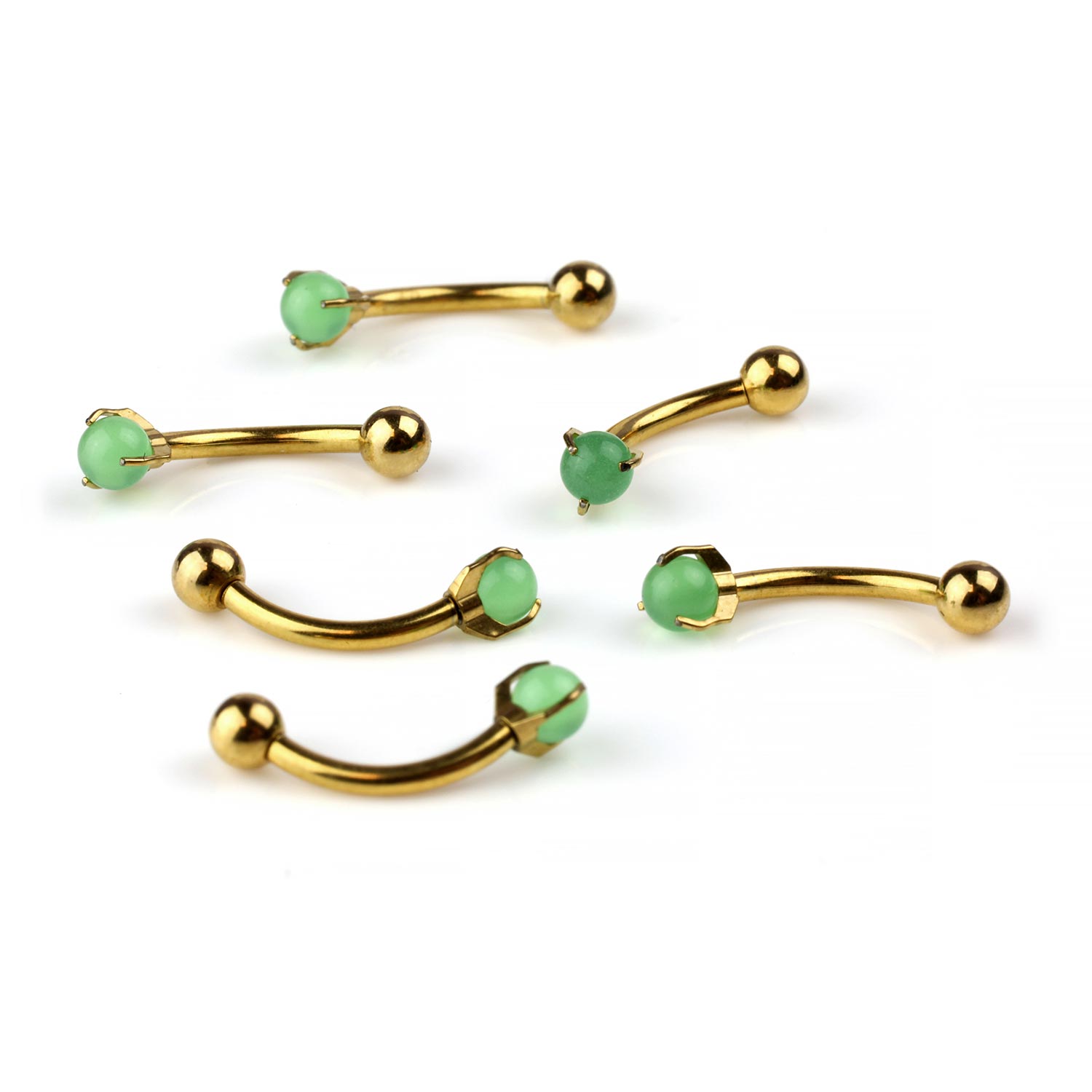 Curved Barbell With Opals: Versatile Piercing Jewelry