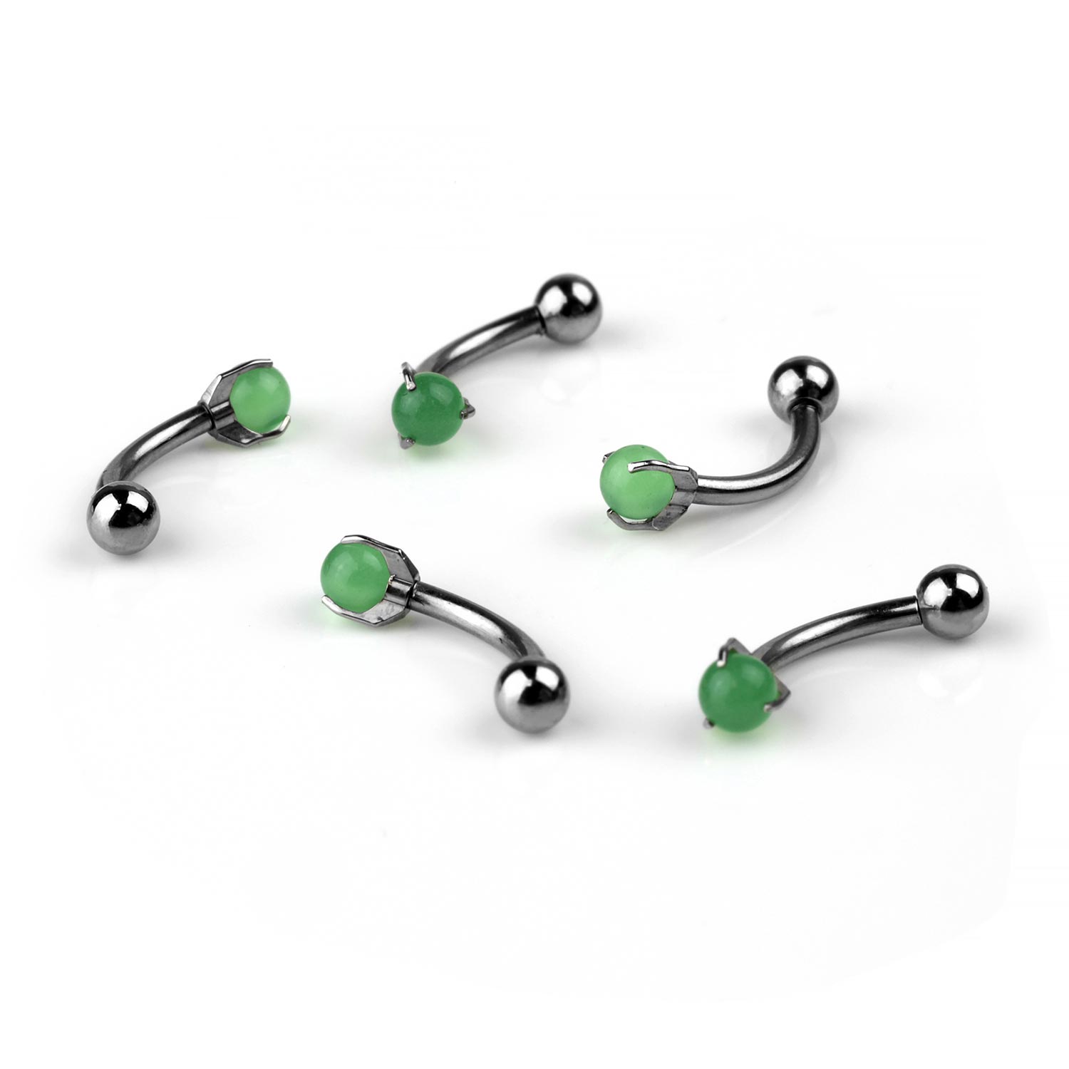 Curved Barbell With Opals: Versatile Piercing Jewelry