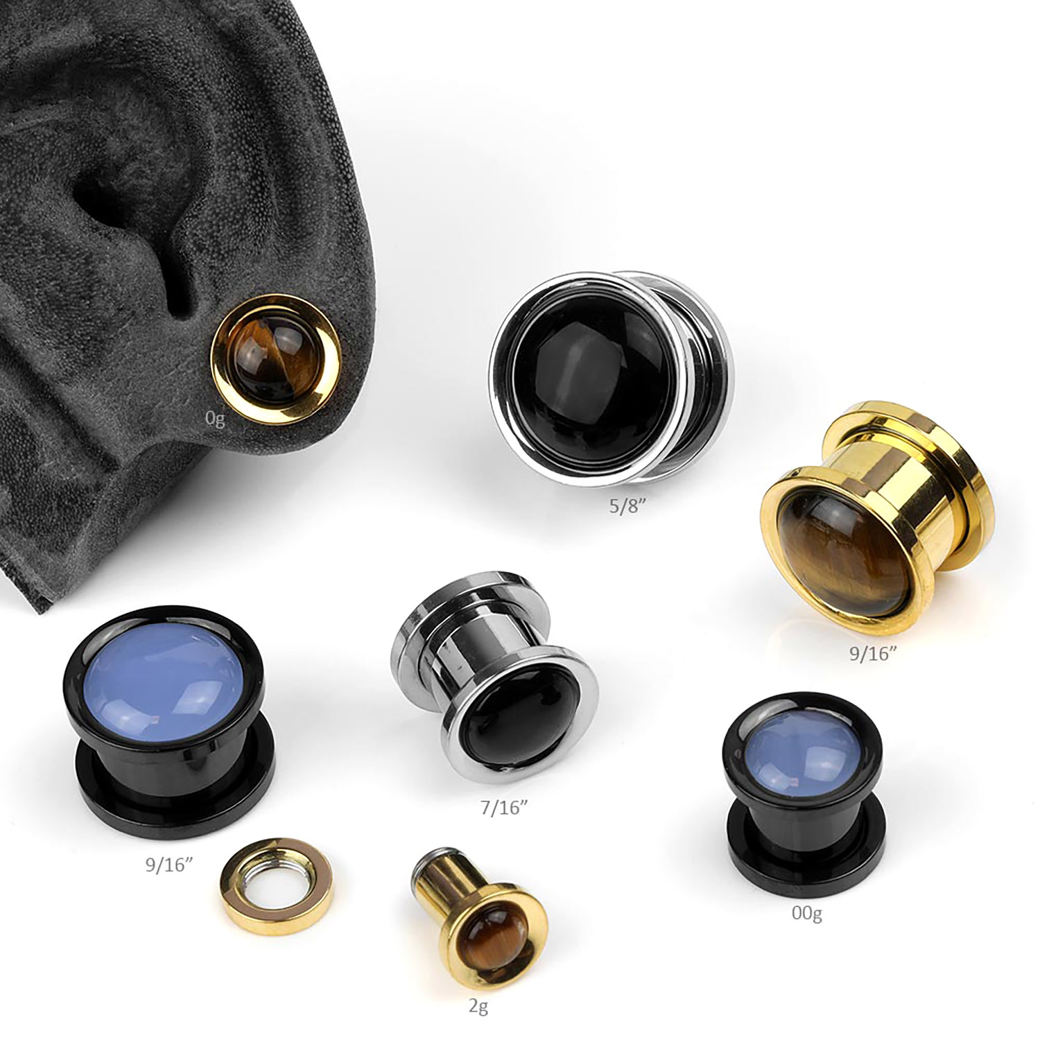 Steel Stone Front Plugs