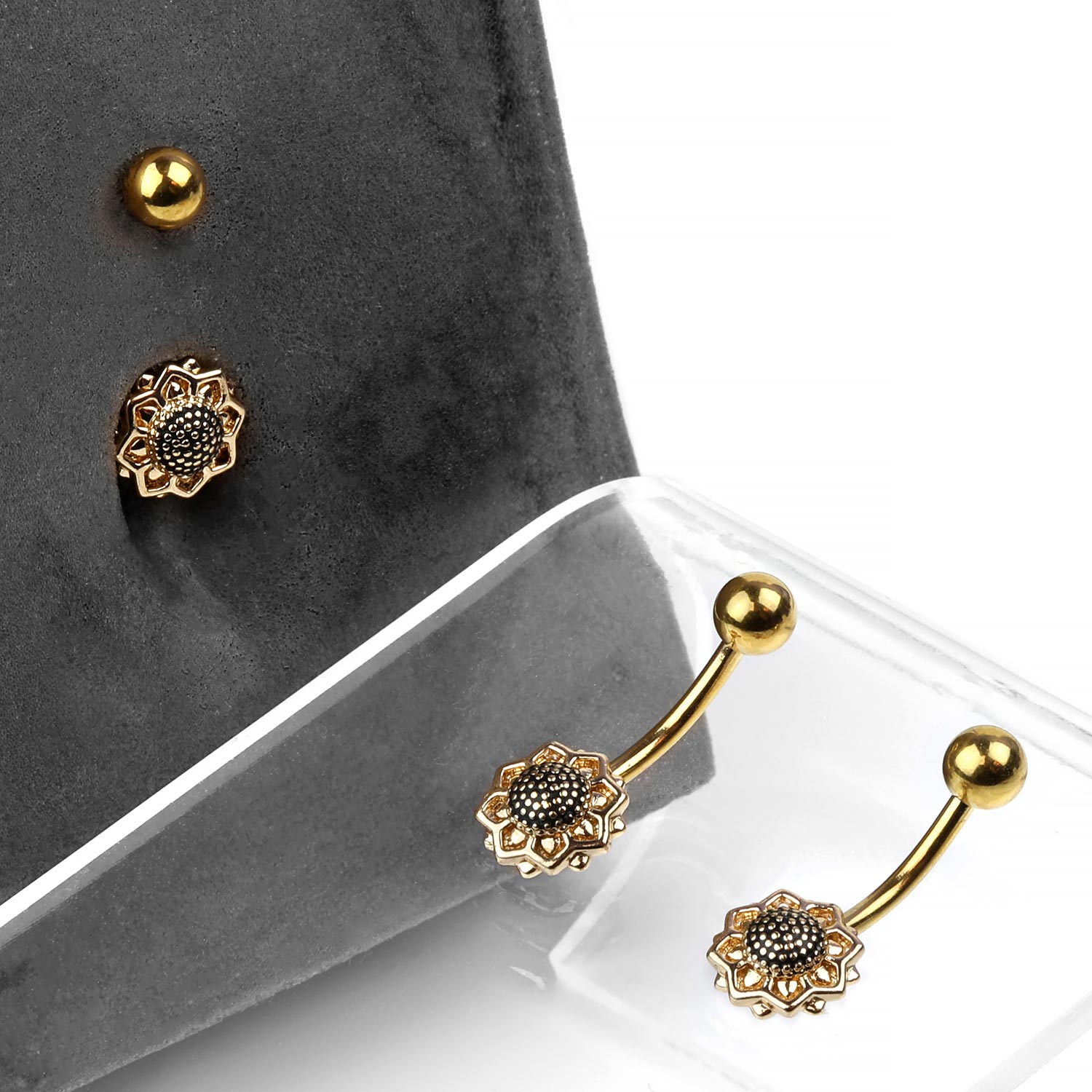 Steel Sunflower Navel