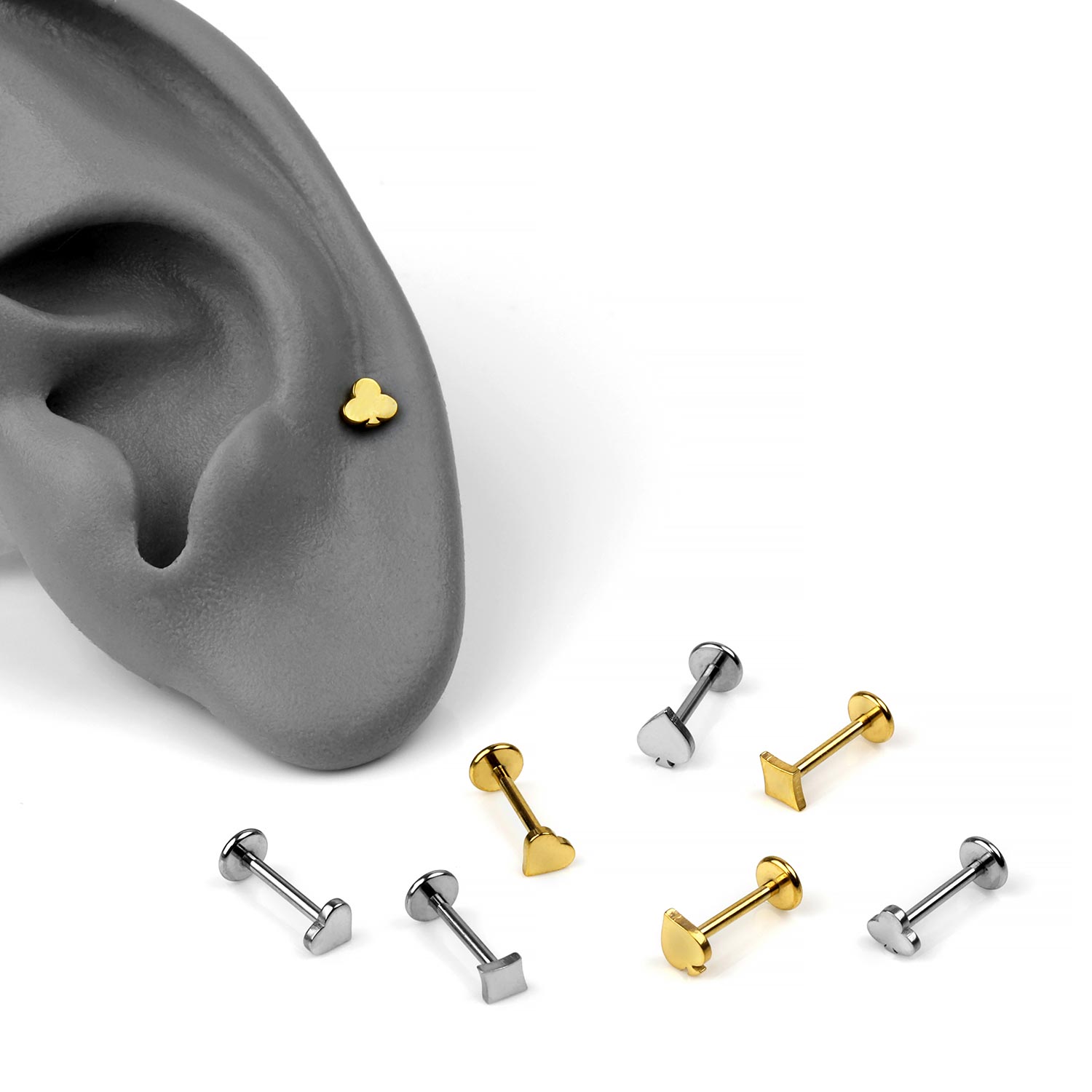 Steel Card Suit Labret