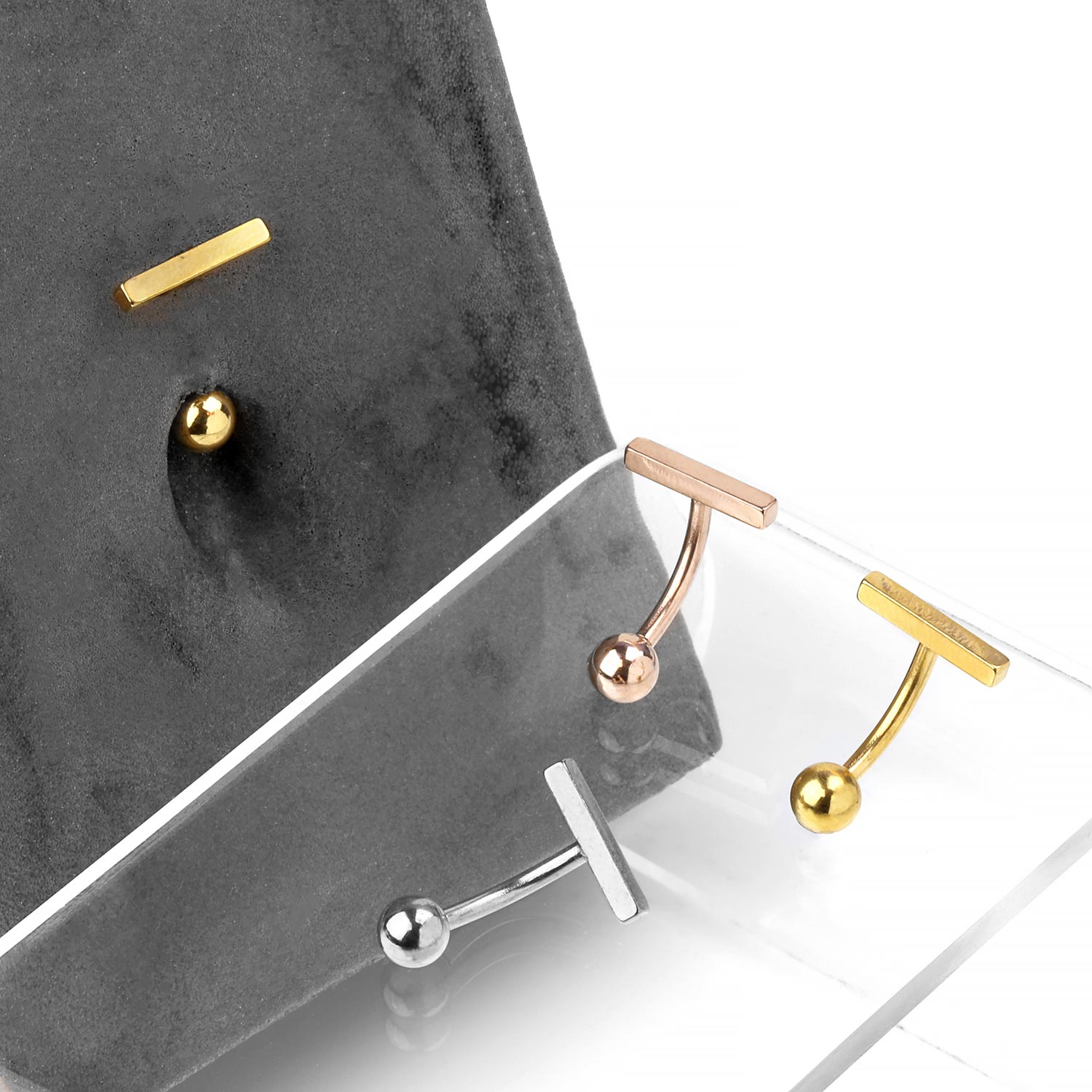 Top Down Crossbar Navel Piercing Stainless Steel Belly