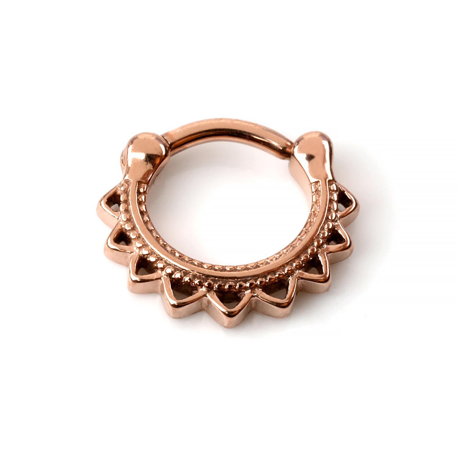 Steel Triangle Drop Hinged Septum Clicker | Nose Ring